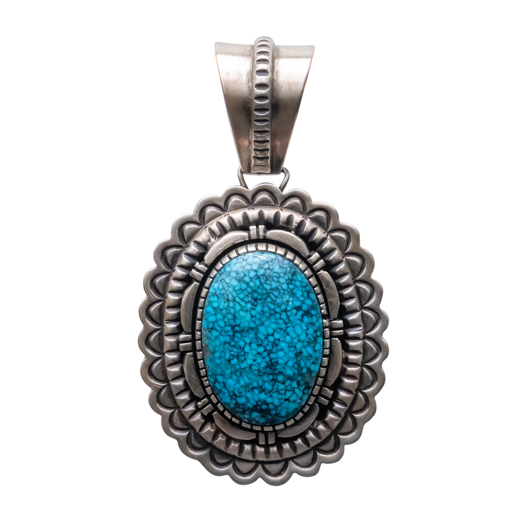 Webbed Kingman Turquoise Pendant | Bernice Bonney – Samsville Gallery