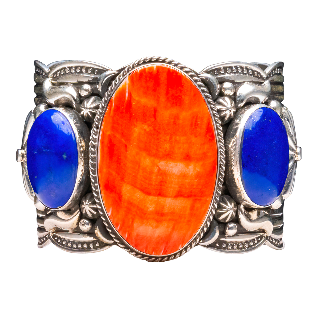 Spiny Oyster Shell with Lapis Cuff | Albert Jake – Samsville Gallery