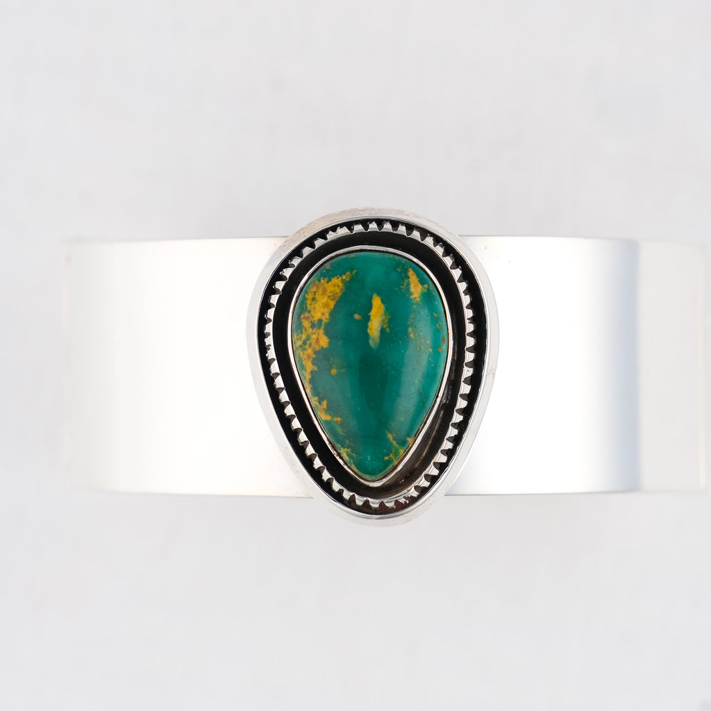 Turquoise & Sterling Silver Cuff | Leonard Nez – Samsville Gallery